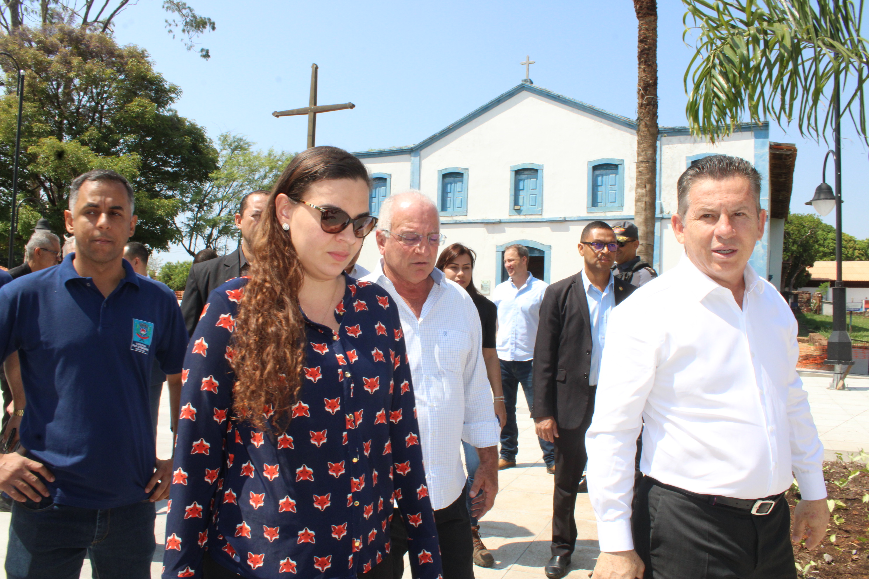 Praça Dom Wunibaldo: Prefeito Osmar Froner recebe Governador Mauro ...